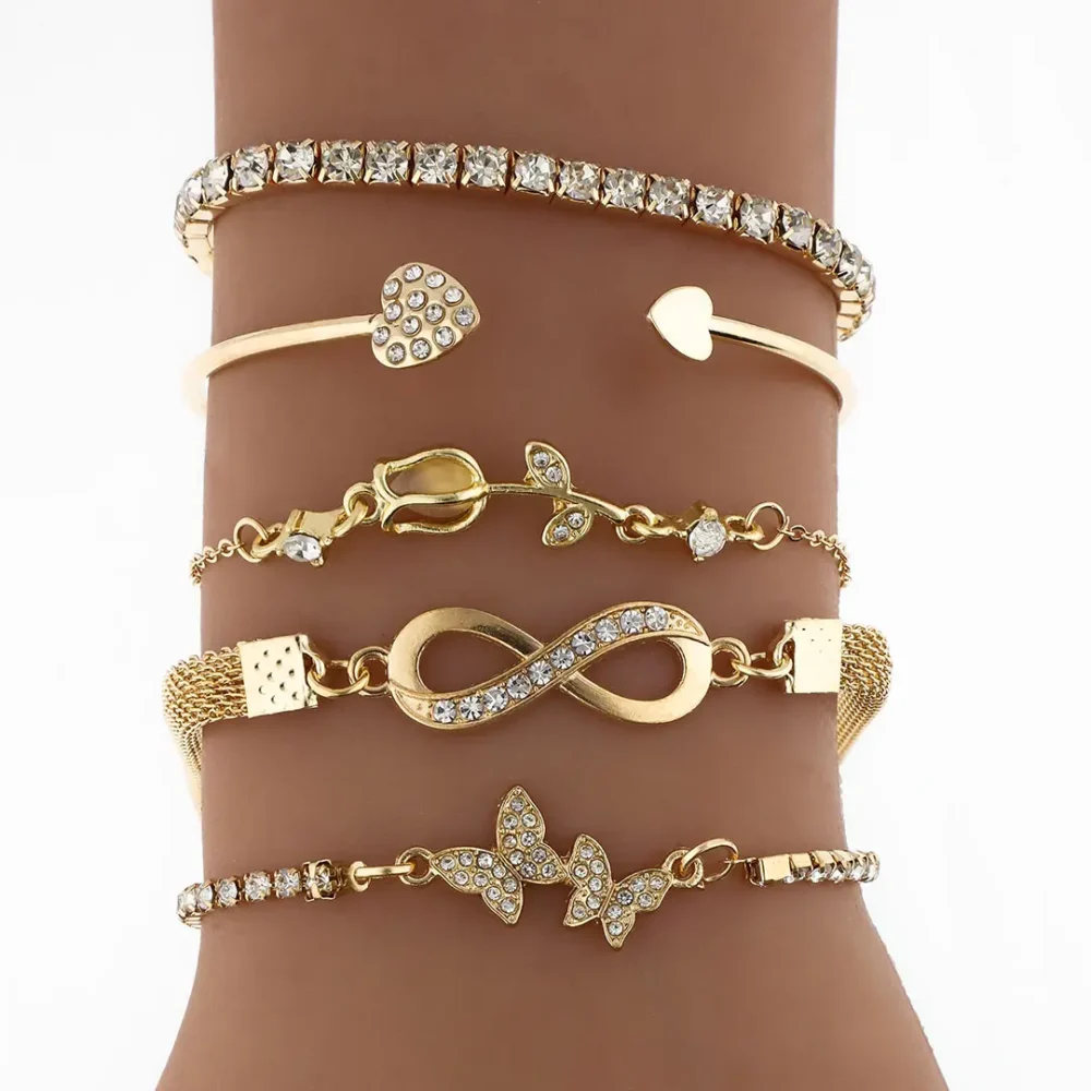 PULSERA 1 SET/PACK DORADO - Royal Mayorista